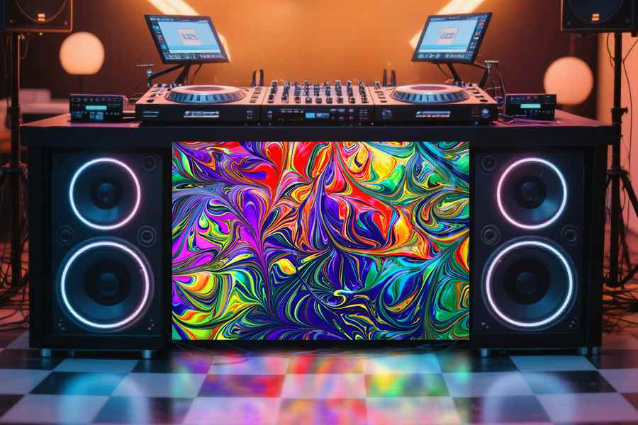 DJ Booth LED Screen | 270° Immersive Visuals for Premium Event Rentals